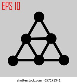Silhouette Symbol Team Building Structure Concept Stock Vector (Royalty ...