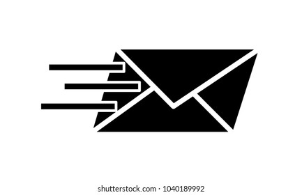 Silhouette Text Email Message Style Sign Stock Vector (Royalty Free ...