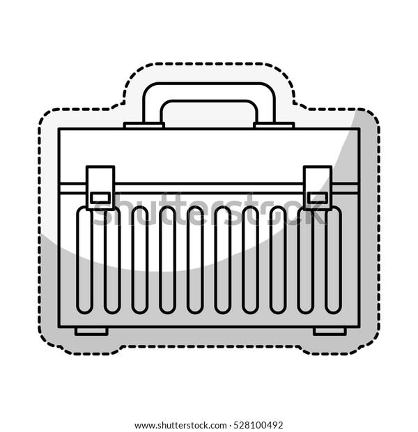 Silhouette Tool Box Over White Background Stock Vector (Royalty Free ...