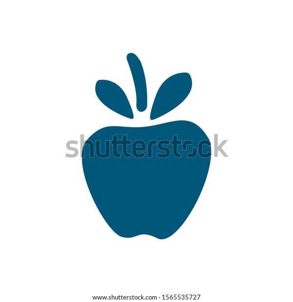 Silhouette Tooth Form Apple Vector Illustration Stock Vector (Royalty ...