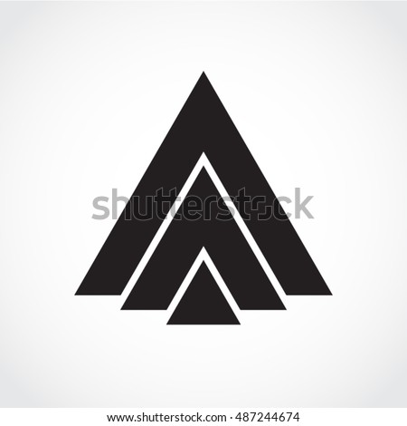 Silhouette Triangle Shape Abstract Symbol Stock Vector (Royalty Free ...