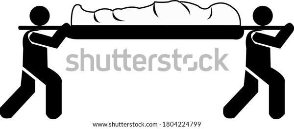 Silhouette Vector Art Two Person Carrying Stock Vector (Royalty Free ...
