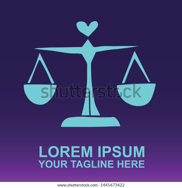 Silhouette Vector Logo Blue Weight Balance: เวกเตอร์สต็อก (ปลอดค่า ...