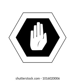 Silhouette Warning Metal Notices Stop Sign Stock Vector (Royalty Free ...