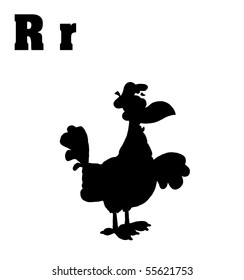 Silhouetted Rooster Letters R Stock Vector (Royalty Free) 55621753 ...