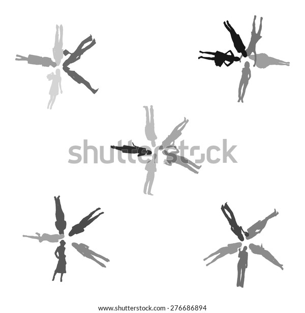 Silhouettes Composition Stock Vector (Royalty Free) 276686894 ...