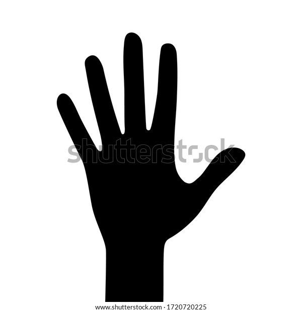 Siluetas de mano aisladas sobre un: vector de stock (libre de regalías ...