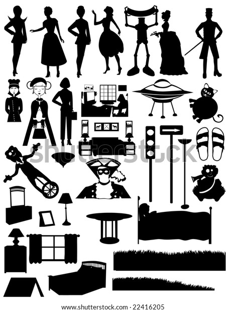 Silhouettes Set Stock Vector (Royalty Free) 22416205 | Shutterstock