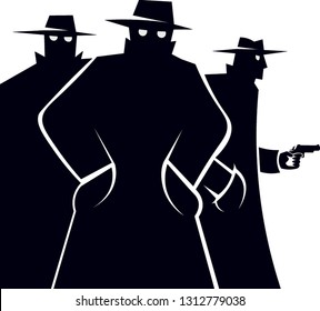 Silhouettes Strangers Vector Illustration: เวกเตอร์สต็อก (ปลอดค่า ...