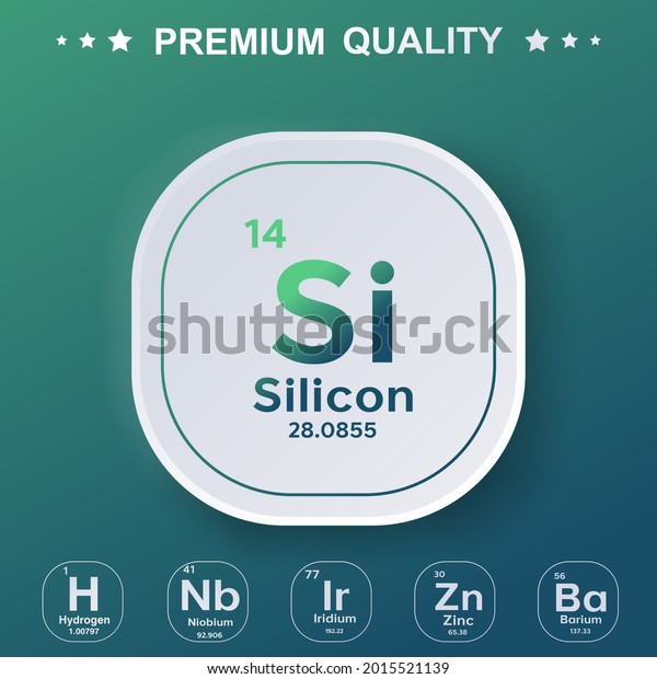 Silicon Element Periodic Table Modern Design Stock Vector (Royalty Free ...