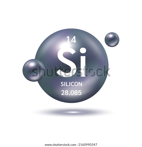 Silicon Molecule Models Black Chemical Formulas: เวกเตอร์สต็อก (ปลอดค่า ...