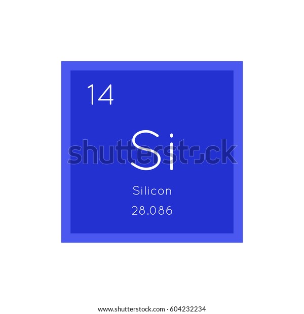 Silicon Simple Style Tile Icon Chemical Stock Vector (Royalty Free ...