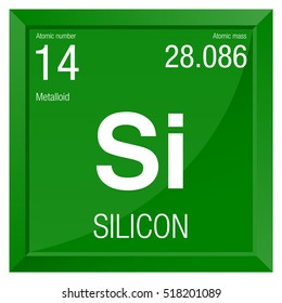 Silicon Symbol Element Number 14 Periodic Stock Vector (Royalty Free ...