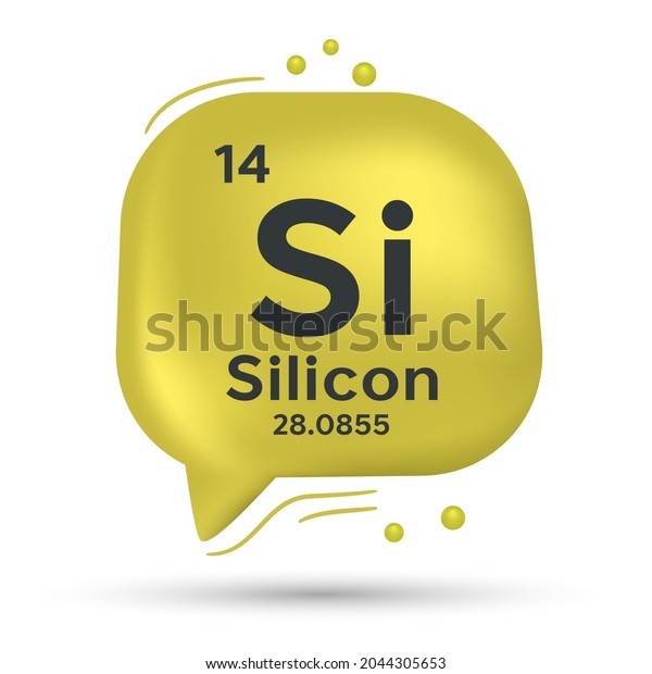 Silicon Symbol Speech Bubble Poster Sticker Stock Vector (Royalty Free ...