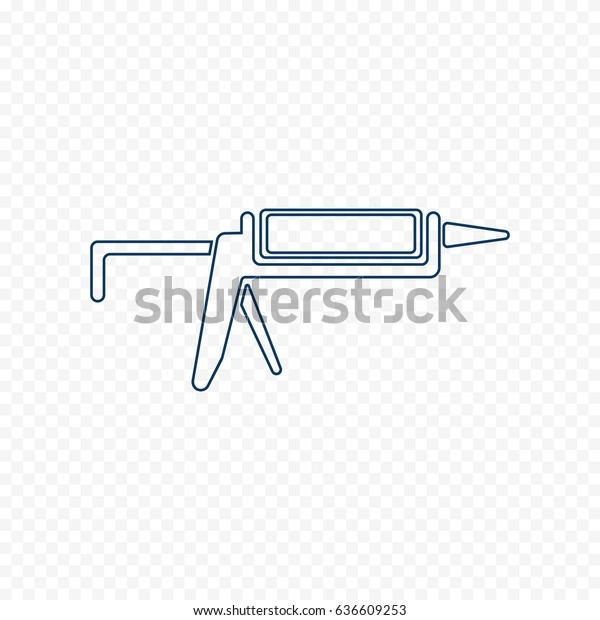 Silicone Gun Vector Icon Stock Vector (Royalty Free) 636609253