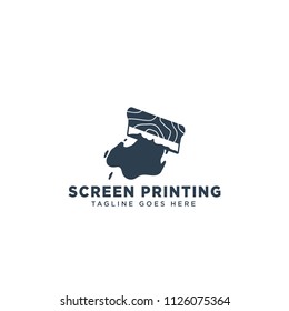 Silk Screen Printing Vector Logo Template Stock Vector (Royalty Free ...