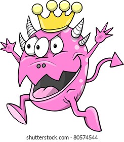 Silly Funny Running Pink King Royal Stock Vector (Royalty Free ...