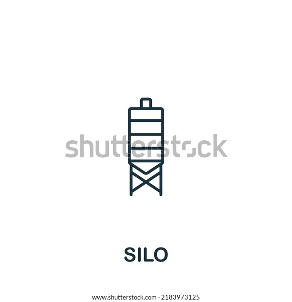 Silo Icon Monochrome Simple Silo Icon Stock Vector (Royalty Free ...