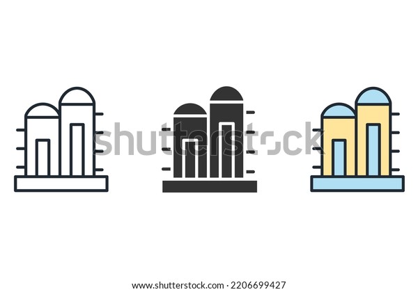 Silo Icons Symbol Vector Elements Infographic Stock Vector (Royalty ...