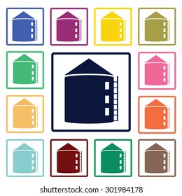 Silos Storage Icon Stock Vector (Royalty Free) 301984178 | Shutterstock