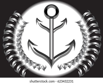 Silver Abstract Anchor Stock Vector (Royalty Free) 623432231 | Shutterstock