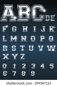 Silver Alphabet Numbers Vector Illustration Stock Vector (Royalty Free ...