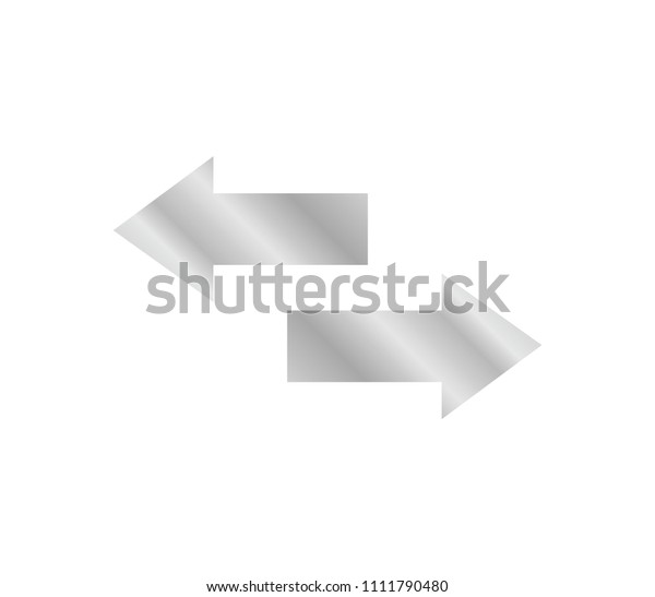 Silver Arrow Icon Arrow Illustration Stock Vector (Royalty Free ...
