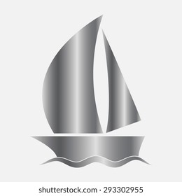 Silver Boat Icon Stock Vector (Royalty Free) 293302955 | Shutterstock