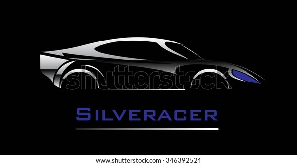 Silver Car Icon Car Elegant Car Stock Vector (Royalty Free) 346392524