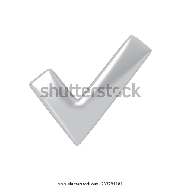 Silver Check Mark Highly Detailed Vector Stock Vector (Royalty Free ...