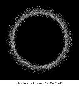 Silver Circle Isolated Black Background Round Stock Illustration ...