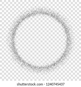 Silver Circle Isolated White Transparent Background Stock Vector ...