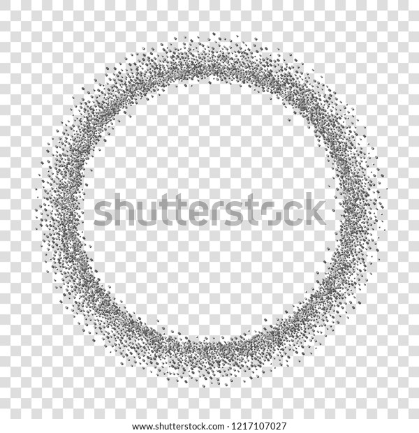 Silver Circle Isolated White Transparent Background Stock Vector ...