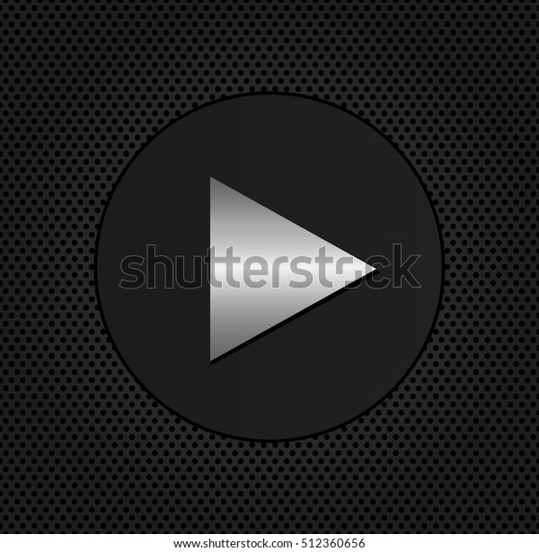 Silver Color Play Button Icon Vector Stock Vector (Royalty Free ...