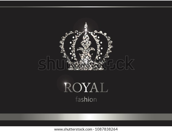 Silver Crown Luxury Label Emblem Packing Stock Vector (Royalty Free ...