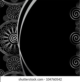 Silver Design On Black Background Stock Vector (Royalty Free) 104760542