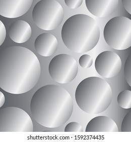 Silver Diagonal Gradient Circles Seamless Pattern Stock Vector (Royalty ...
