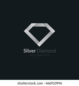 Silver Diamond Logo Design Template Vector Stock Vector (Royalty Free ...