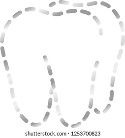Silver Dot Line Drawing Tooth Stock Vector (Royalty Free) 1253700823 ...