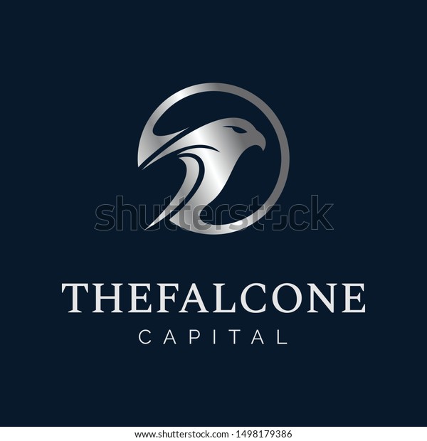 Silver Falcon Inside Circle Logo Capital Stock Vector (Royalty Free ...