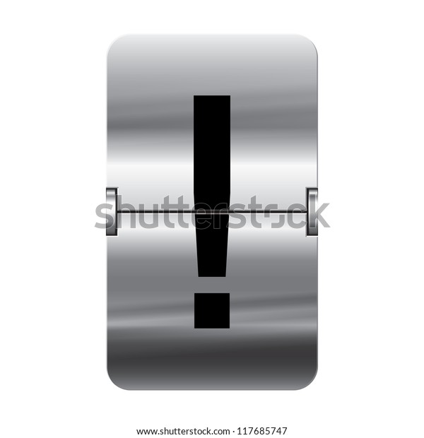 Silver Flip Board Letter Exclamation Mark Stock Vector (Royalty Free ...