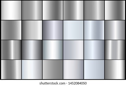 Silver Chrome Metal Texture Vector Icon Stock Vector (Royalty Free ...