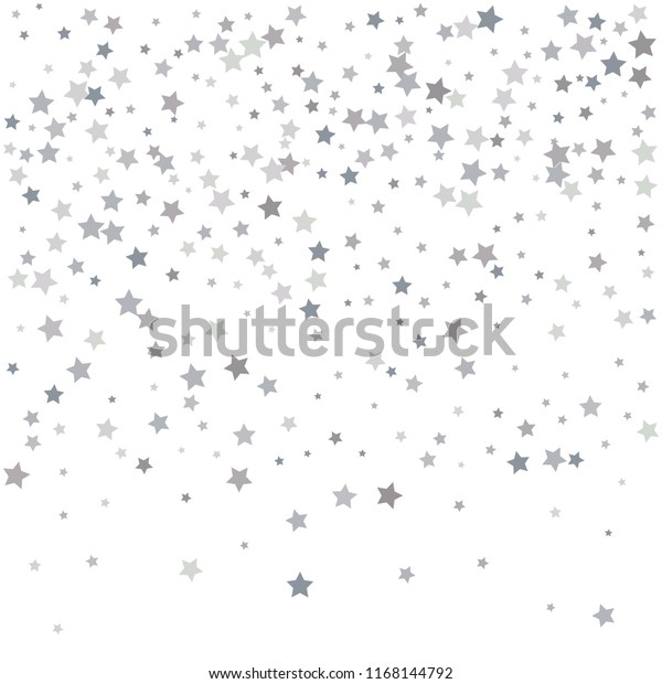 Silver Glitter Falling Stars Silver Sparkle Stock Vector (Royalty Free ...