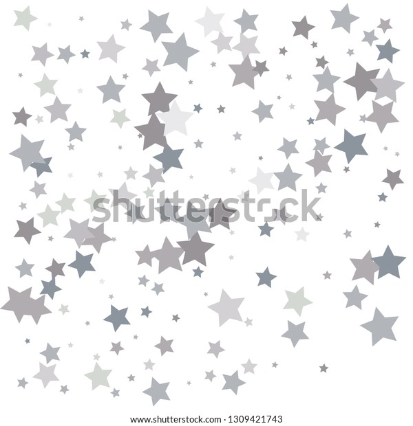 Silver Glitter Falling Stars Silver Sparkle Stock Vector (Royalty Free ...