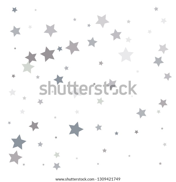Silver Glitter Falling Stars Silver Sparkle Stock Vector (Royalty Free ...