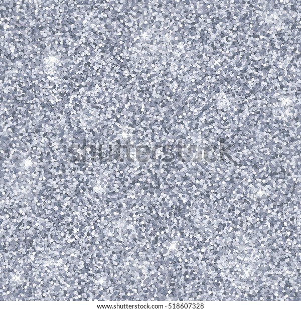 Silver Glitter Seamless Pattern Vector Stock Vector Royalty Free