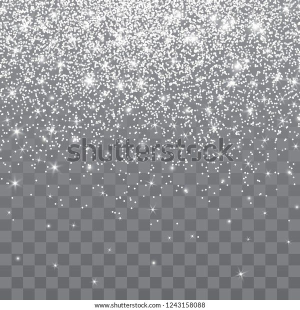 Silver Glitter Sparkle On Transparent Background Arkivvektor ...