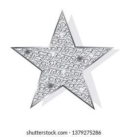 Vector Luxury Silver Star Element Advertising Stock Vector (Royalty ...