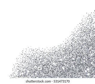 Silver Glitter Texture Corner Border Over Stock Vector (Royalty Free ...