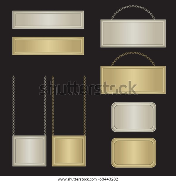 Silver Golden Boards Stock Vector (Royalty Free) 68443282 | Shutterstock